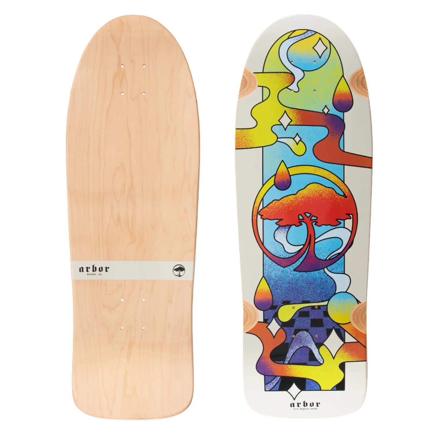 Arbor Team Legacy Oso Tripped 10" Skateboard Deck – Retro Pool Shape